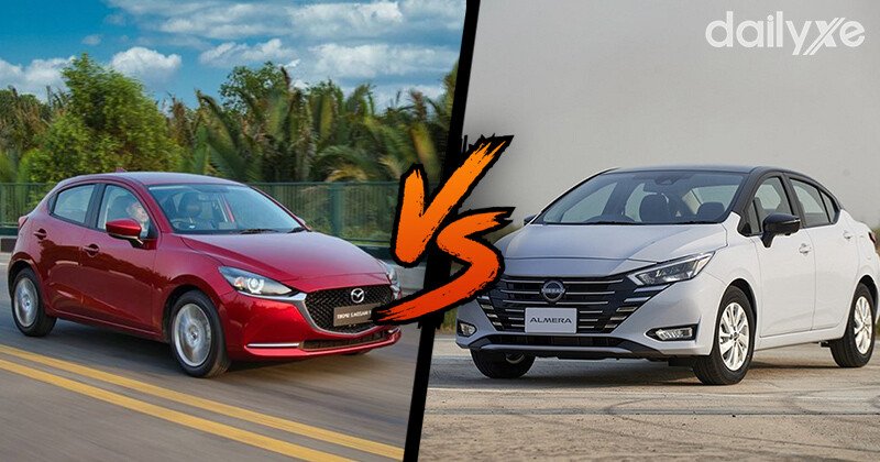 So sánh Mazda 2 và Nissan Almera: Thông số kỹ thuật chi tiết
