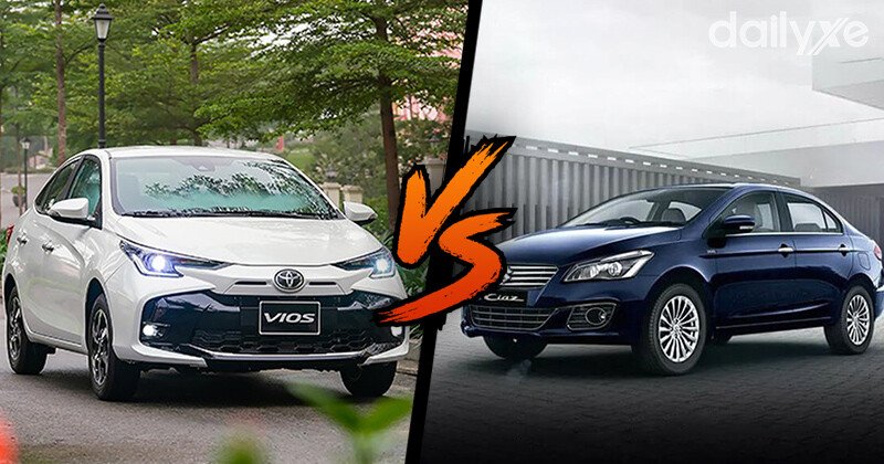 So sánh Toyota Vios và Suzuki Ciaz: Thông số kỹ thuật chi tiết